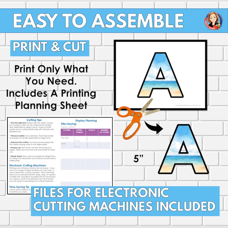 Tropical Ocean Classroom Decor Theme Bulletin Board Letters, Beach ...