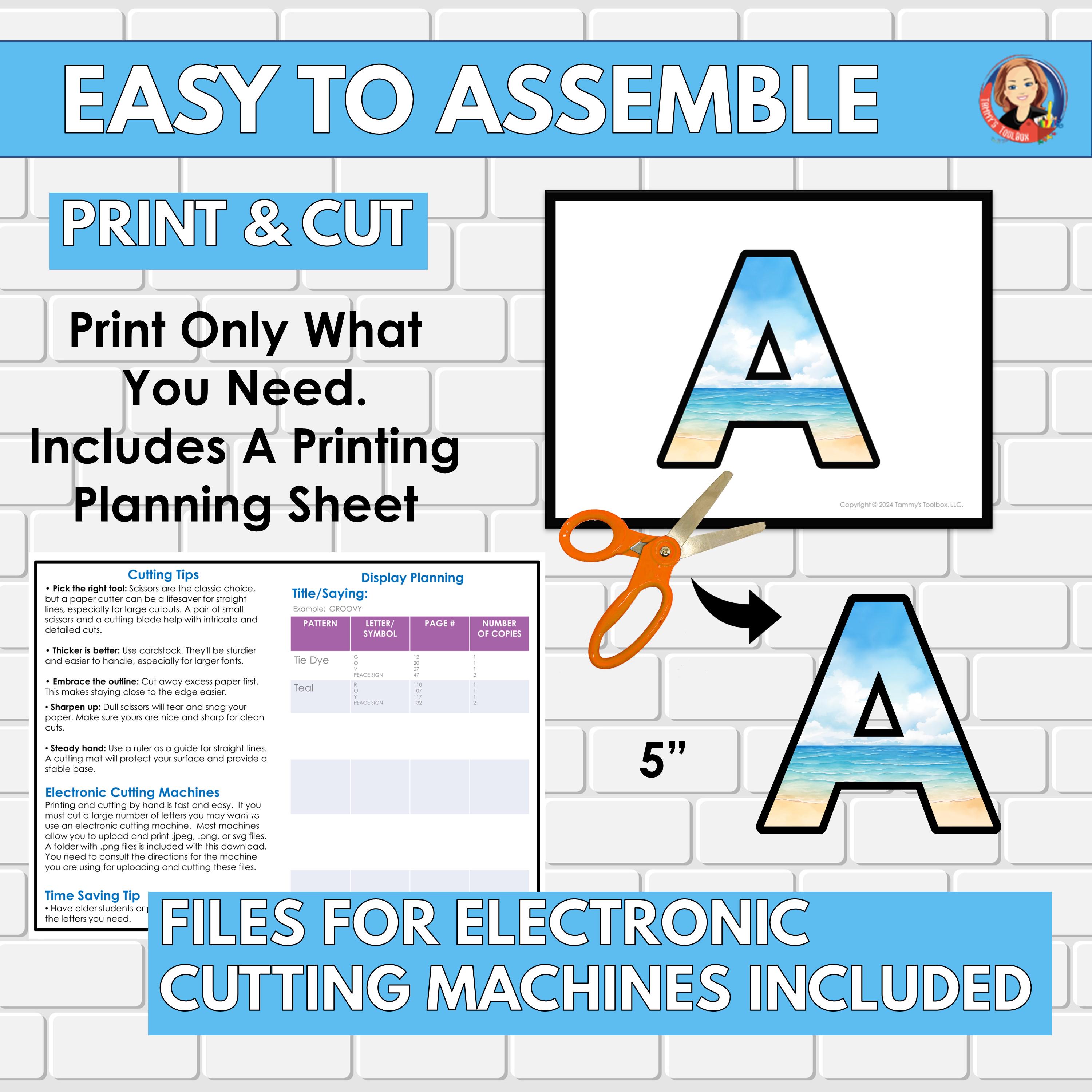 Tropical Ocean Classroom Decor Theme Bulletin Board Letters, Beach ...