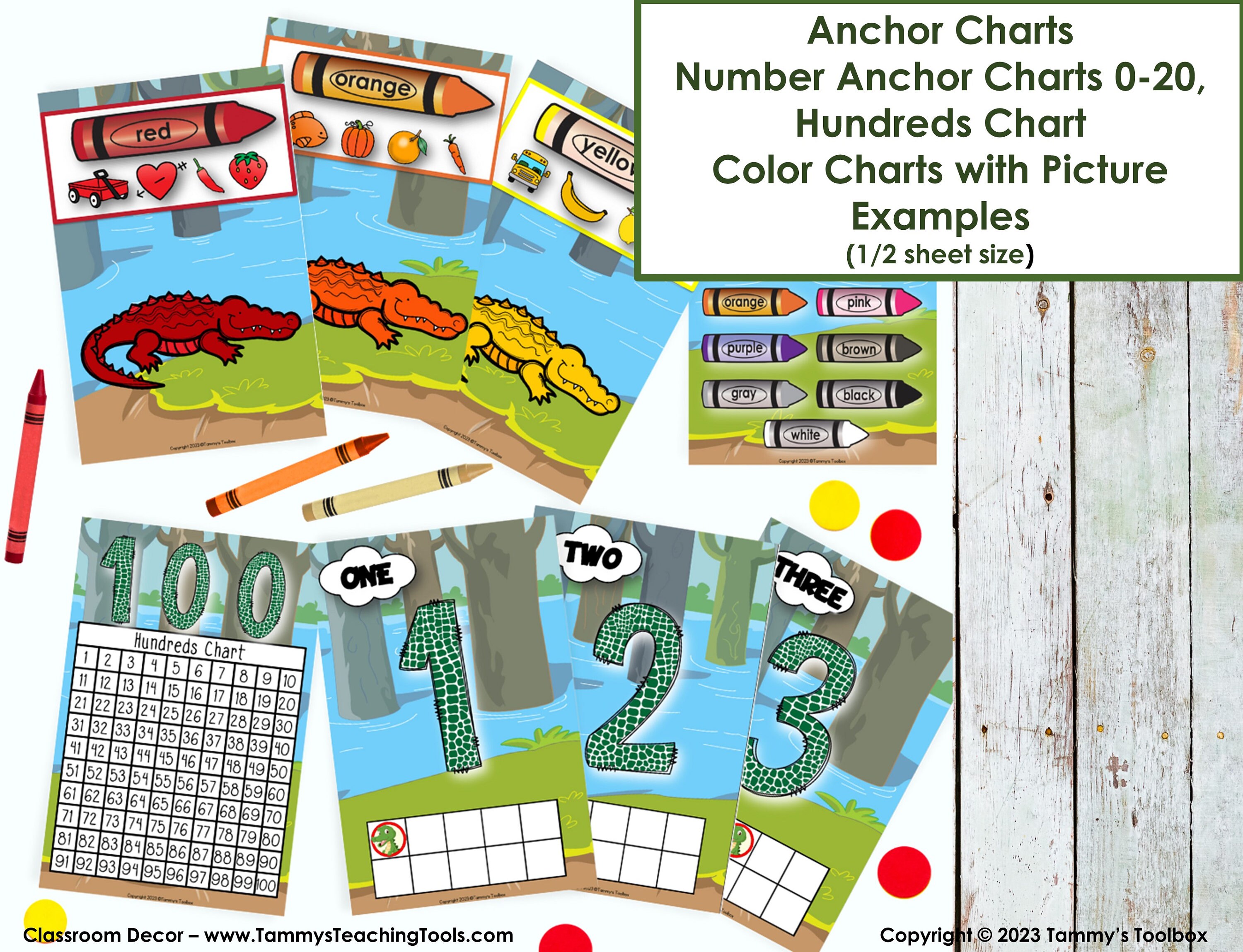 Classroom Decor Set in Alligator Swamp Theme. Includes Bulletin Board ...