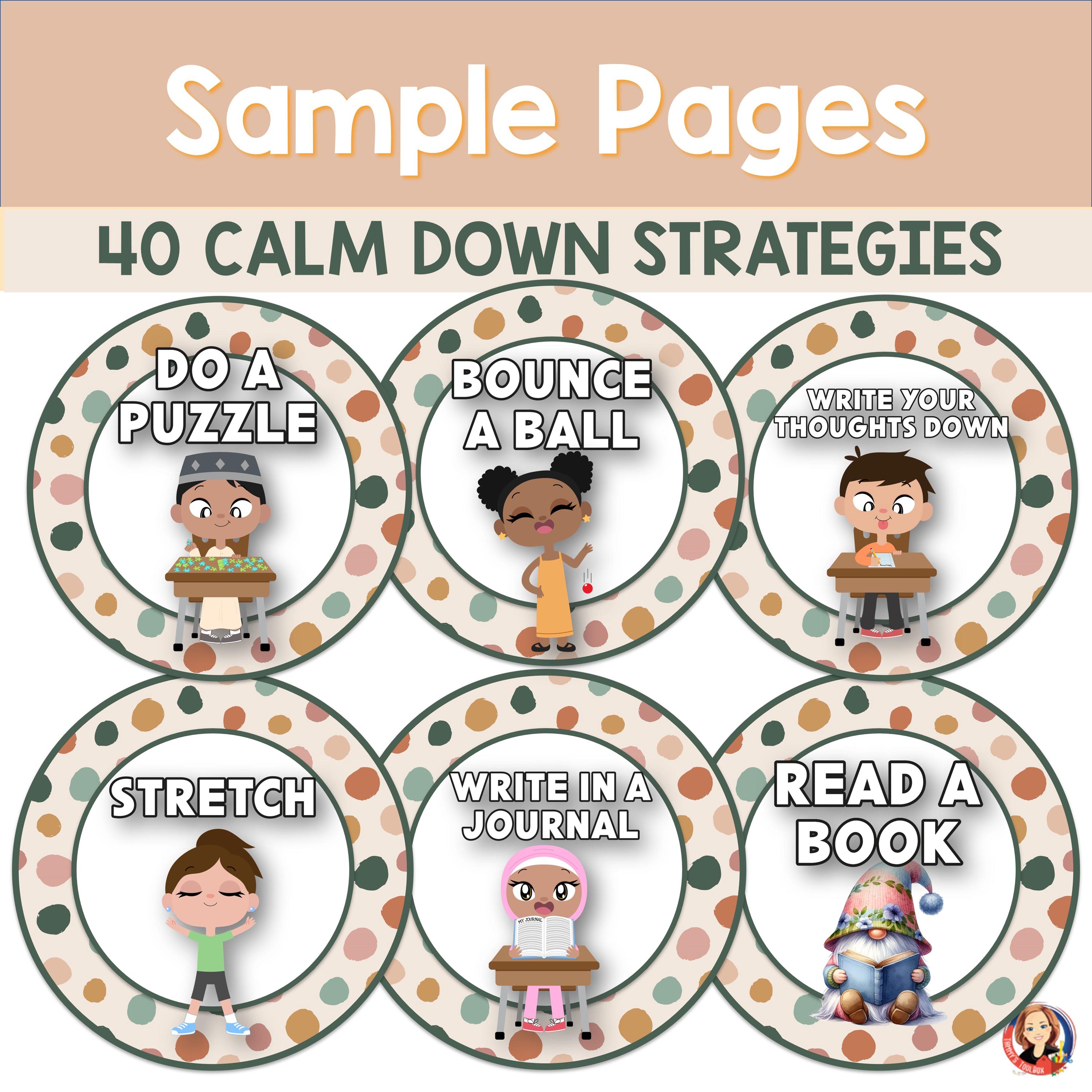 Boho Rainbow Calming Corner Kit With Strategies, Feelings Posters, and ...