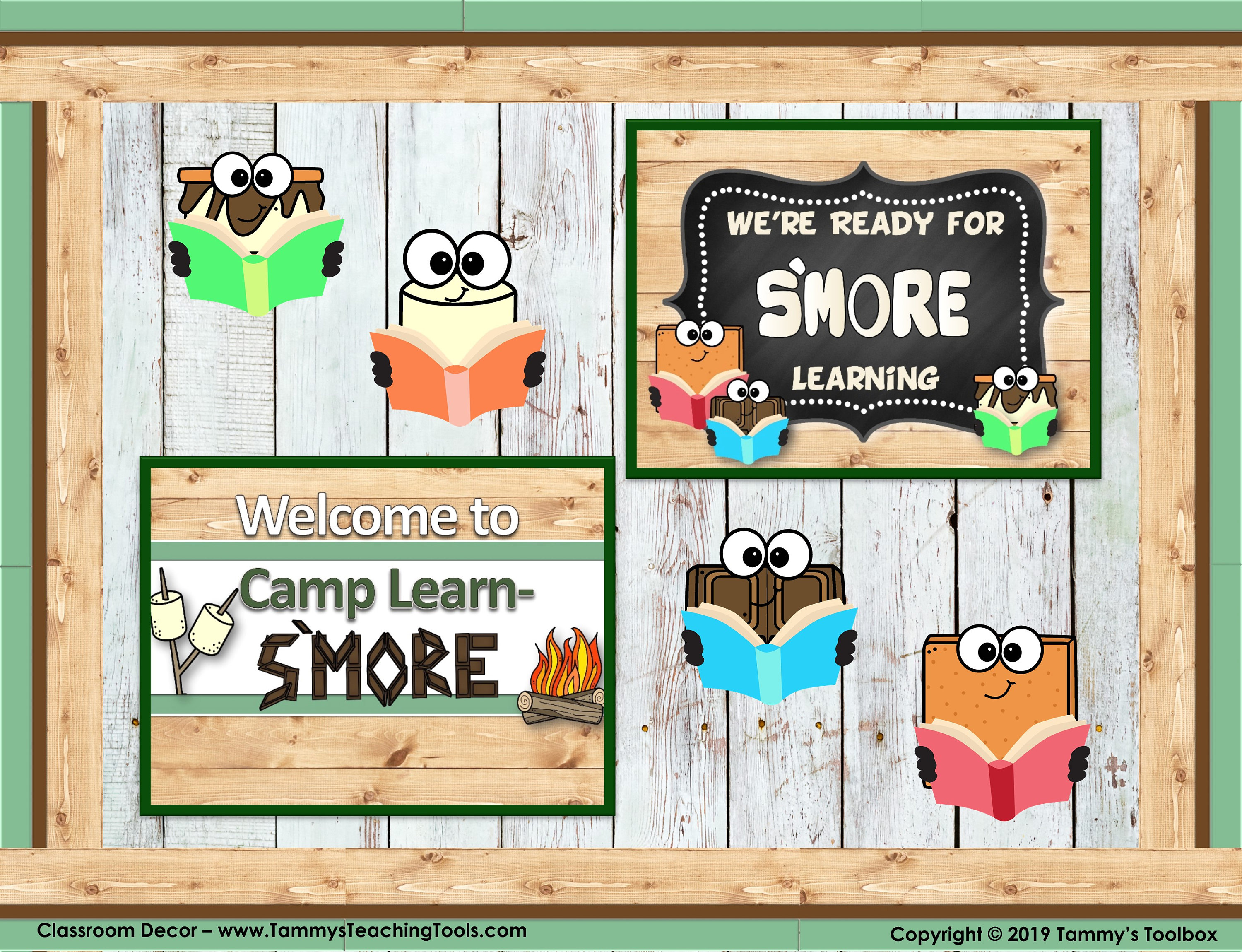 Editable Camping Classroom Decor Bundle With Woodland Animals, Rustic ...