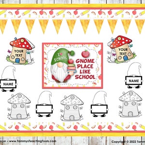 Gnome Back to School Bulletin Board and Getting to Know Me Activities ...