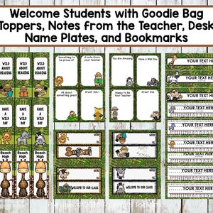 Jungle Safari Theme Classroom Decor Growth Mindset Editable Bundle ...