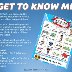 All About Me Bingo - Perfect for Back to School! Classroom Icebreaker ...