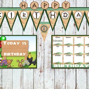 Editable Camping Classroom Decor Bundle With Woodland Animals, Rustic ...