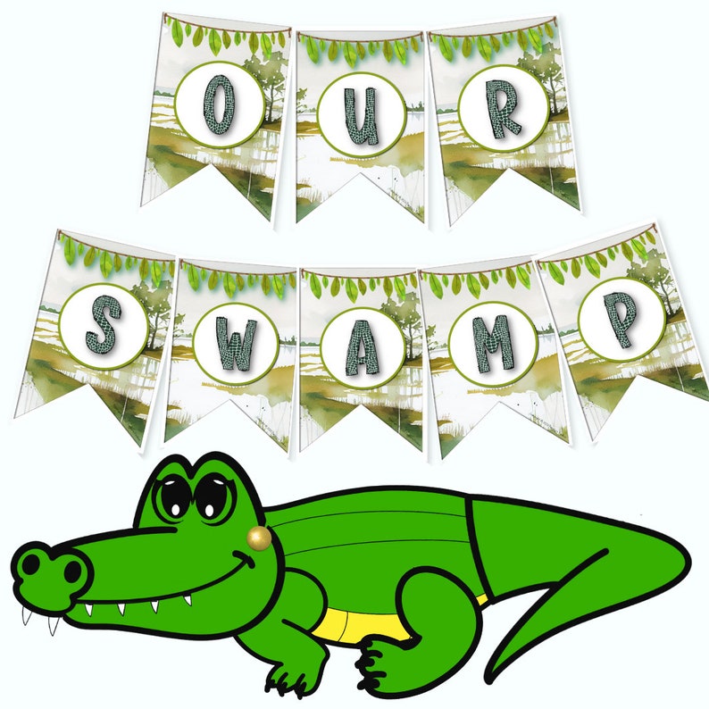 Alligator Craft, Alligator Swamp Theme Classroom, Alligator Party Decor ...