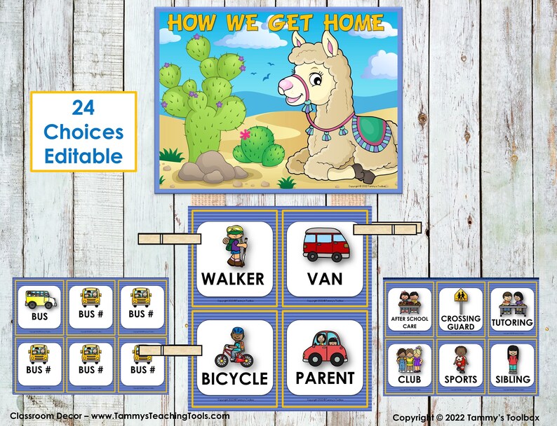 Llama Classroom Decor Daily Schedule and Classroom Management Set ...