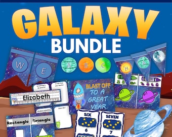 Space Classroom Decor Bundle Classroom Bulletin Board Display Posters ...