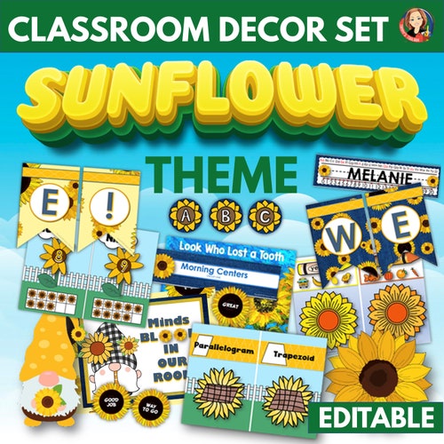 Modern Sunflower Classroom Decor Sunflower Printable - Etsy