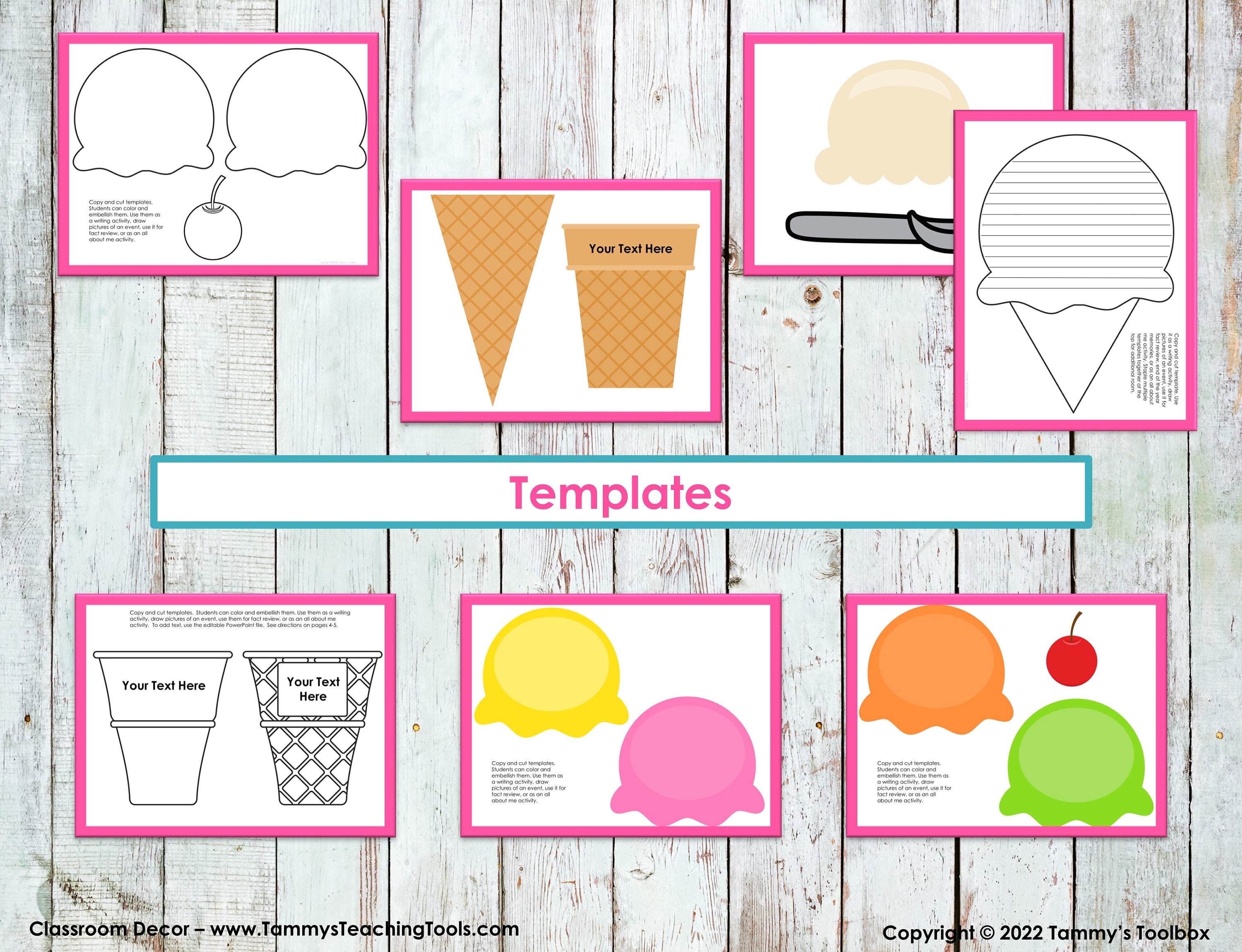 Summer Bulletin Board Kit With Writing Activities in Ice Cream Theme - Etsy