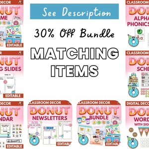 Digital and Printable Classroom Newsletter Templates in Donut Theme ...