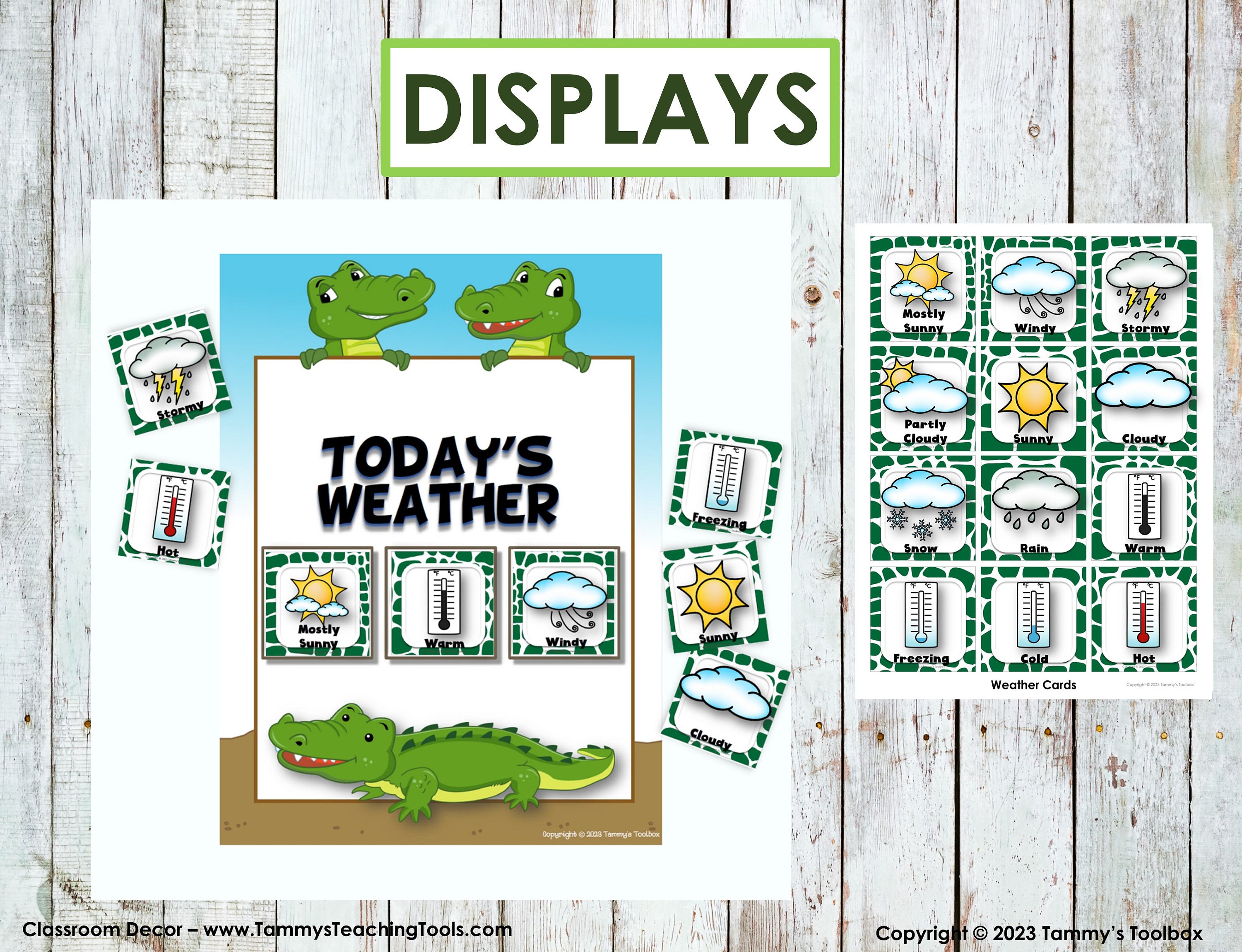 Alligator Classroom Calendar Set Editable for Back to School Classroom ...