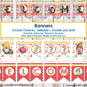 School Gnomes Theme Classroom Decor Bundle and Activities With ...