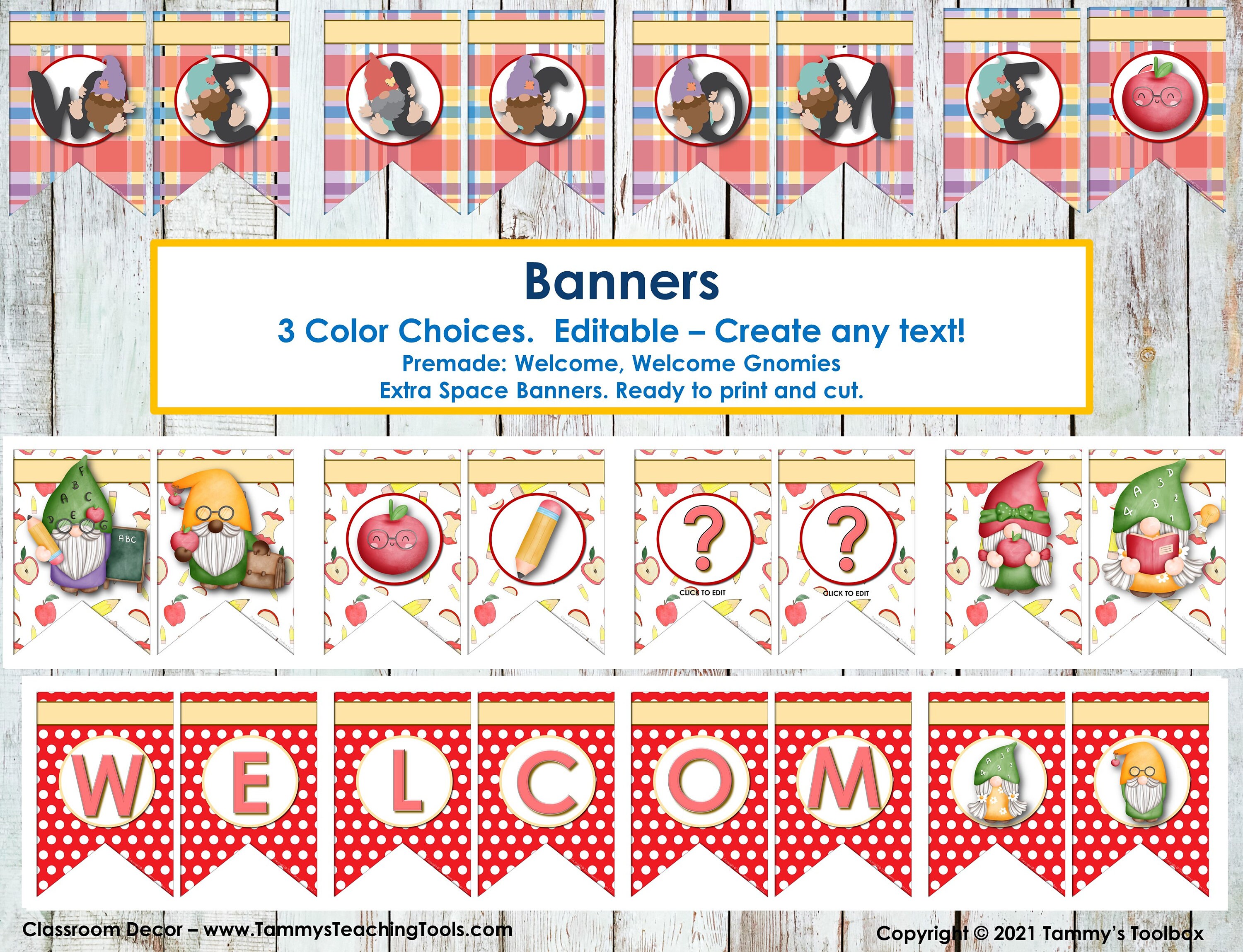 School Gnomes Theme Classroom Decor Bundle and Activities With ...