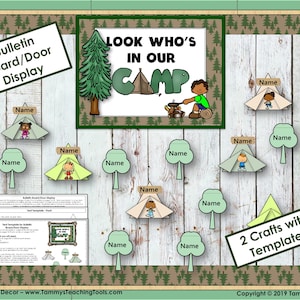 Editable Camping Classroom Decor Bundle With Woodland Animals, Rustic ...