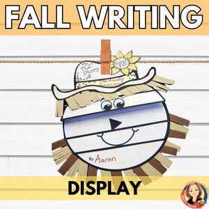 Fall Scarecrow Craft Template and Writing Activity, Fall Craft ...