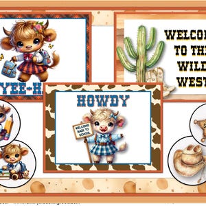 Western Classroom Decor Bundle With Highland Cows | Editable Bulletin ...