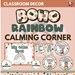 Boho Rainbow Calming Corner Kit With Strategies, Feelings Posters, and ...