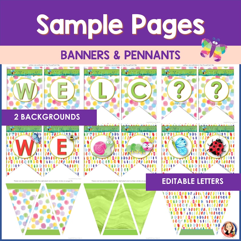 Butterfly Classroom Decor Set, Butterflies and Bugs Theme, Classroom ...