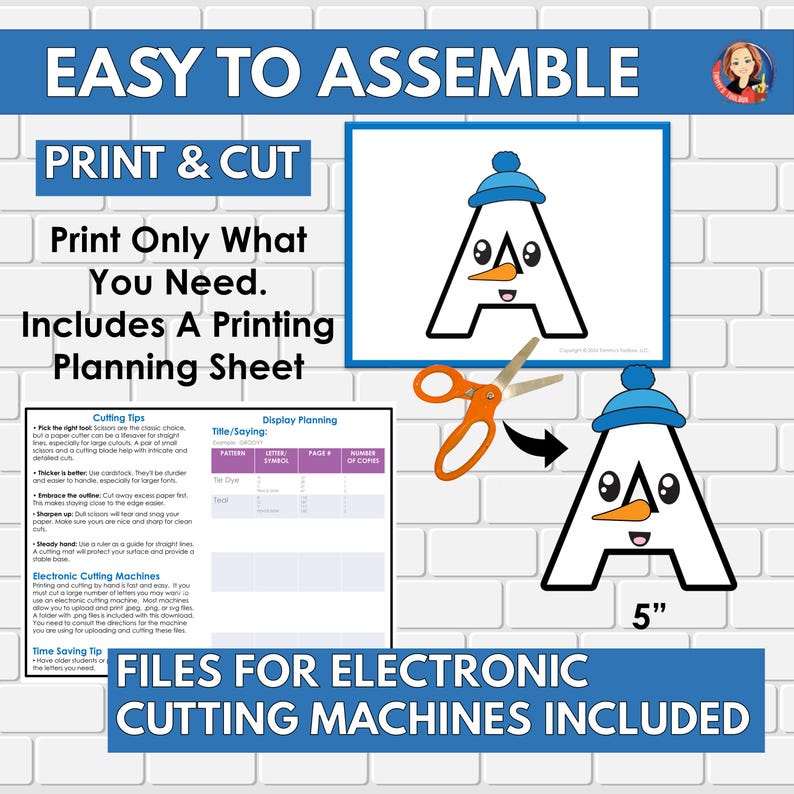 Printable Winter Bulletin Board Kit, Snowman Bulletin Board Letters ...