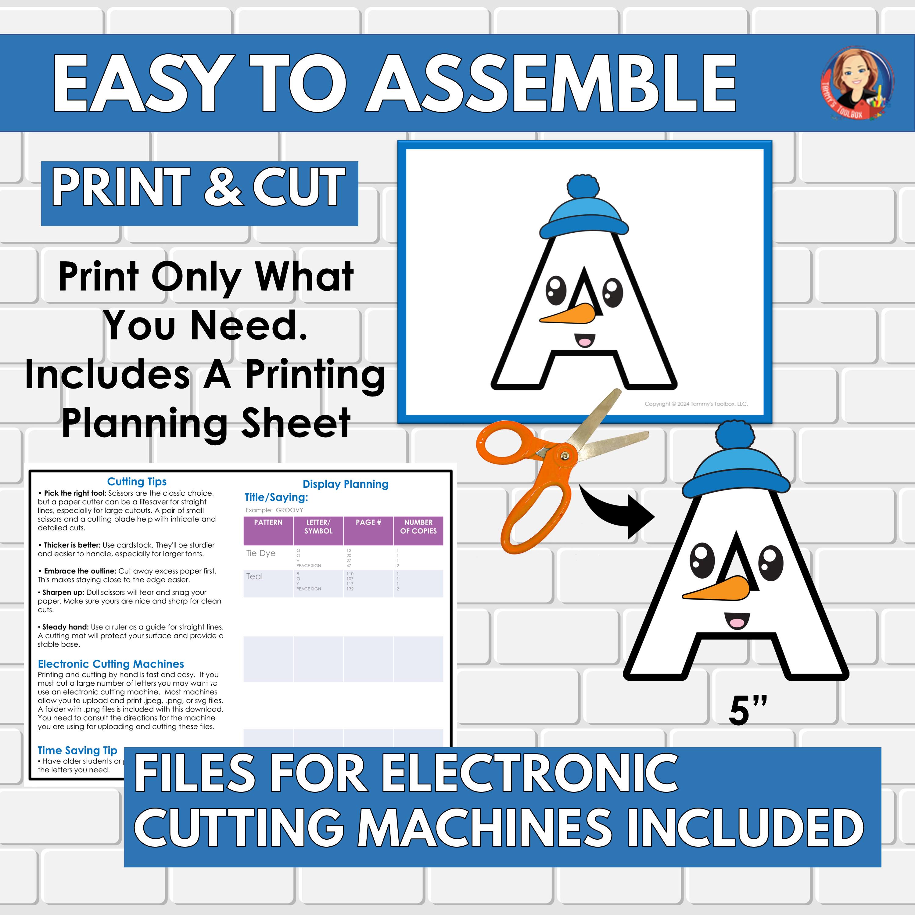 Printable Winter Bulletin Board Kit, Snowman Bulletin Board Letters ...