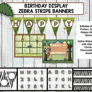 Jungle Safari Theme Classroom Decor Growth Mindset Editable Bundle ...