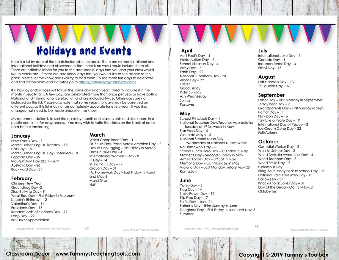 Editable Classroom Calendar in a Camping Theme, Printable Rustic ...