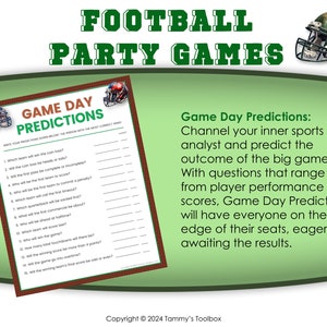 Printable Football Party Games Bundle | Fun Activities for Adults and ...