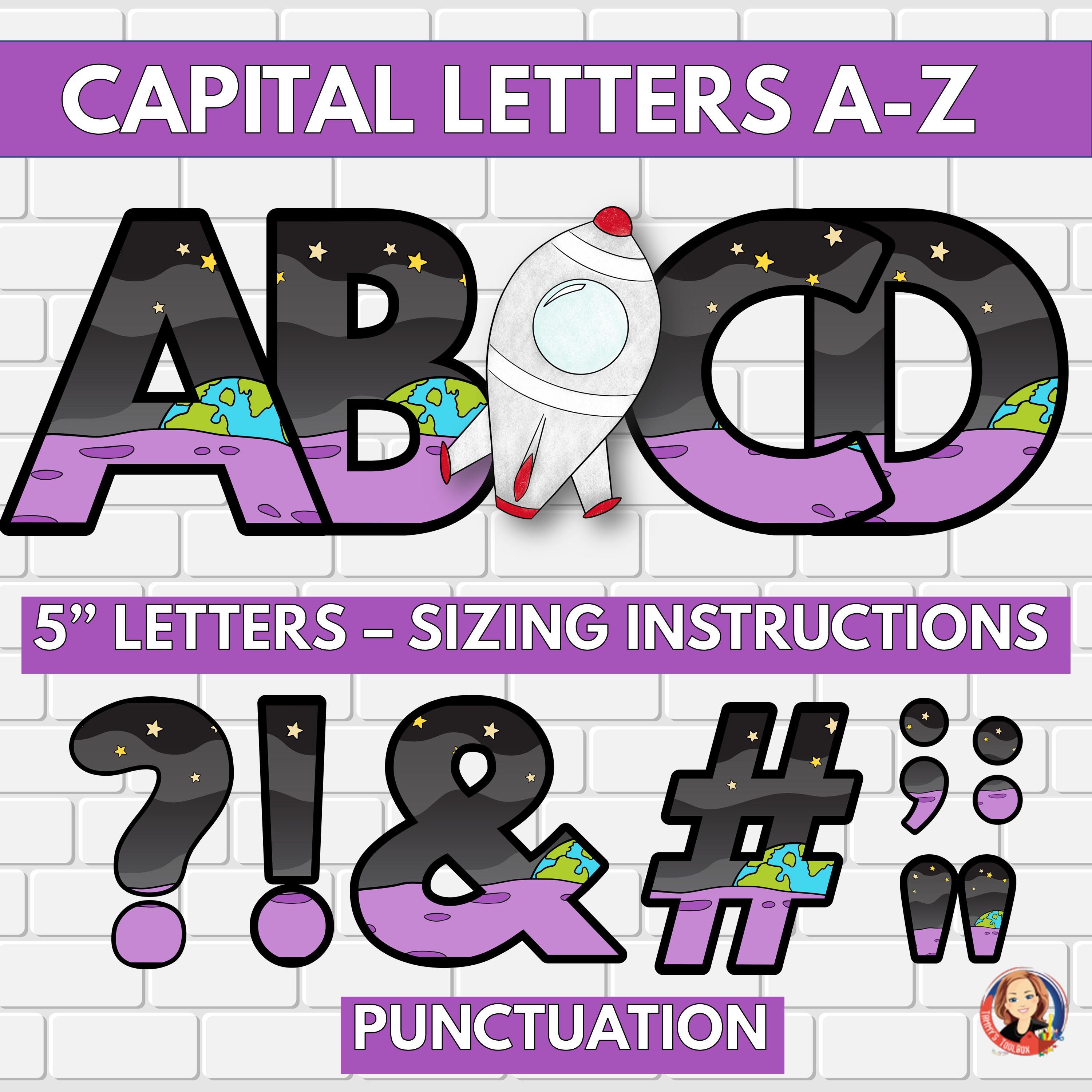 Galaxy Outer Space Classroom Decor Bulletin Board Letters, Space ...