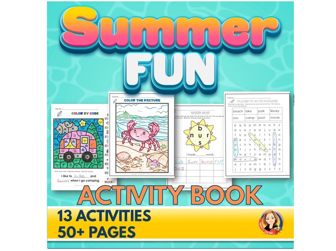 Summer Coloring Pages Summer Puzzles and End of the Year Packet, Summer ...