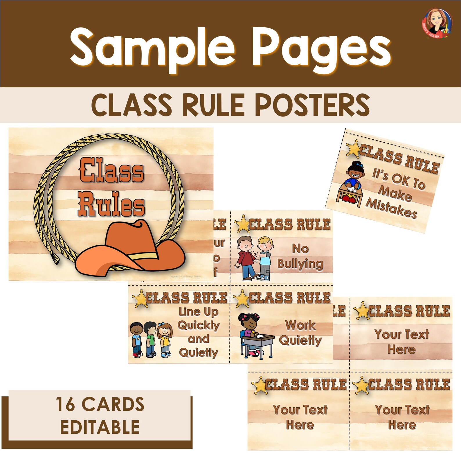 Western Classroom Management Set | Editable Behavior Chart, Class Jobs ...
