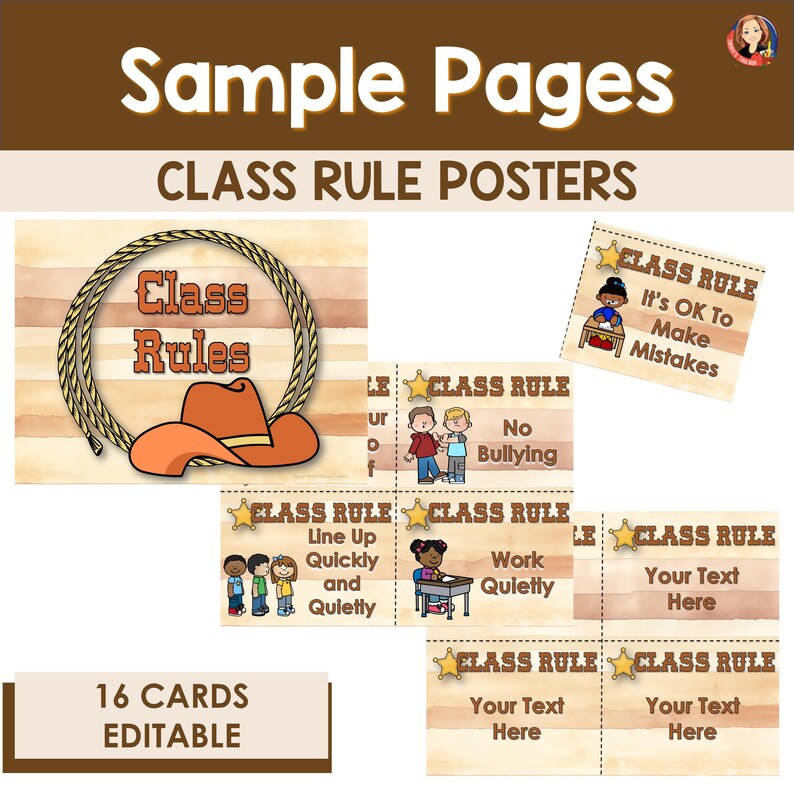 Western Classroom Management Set | Editable Behavior Chart, Class Jobs ...