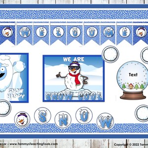 Winter Bulletin Board Kit With Writing Activities, Winter Snow ...