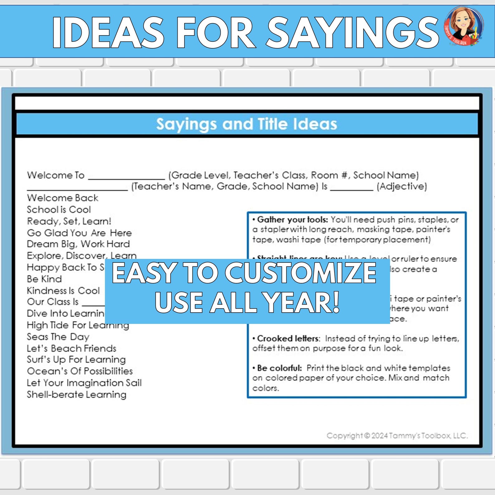 Tropical Ocean Classroom Decor Theme Bulletin Board Letters, Beach ...