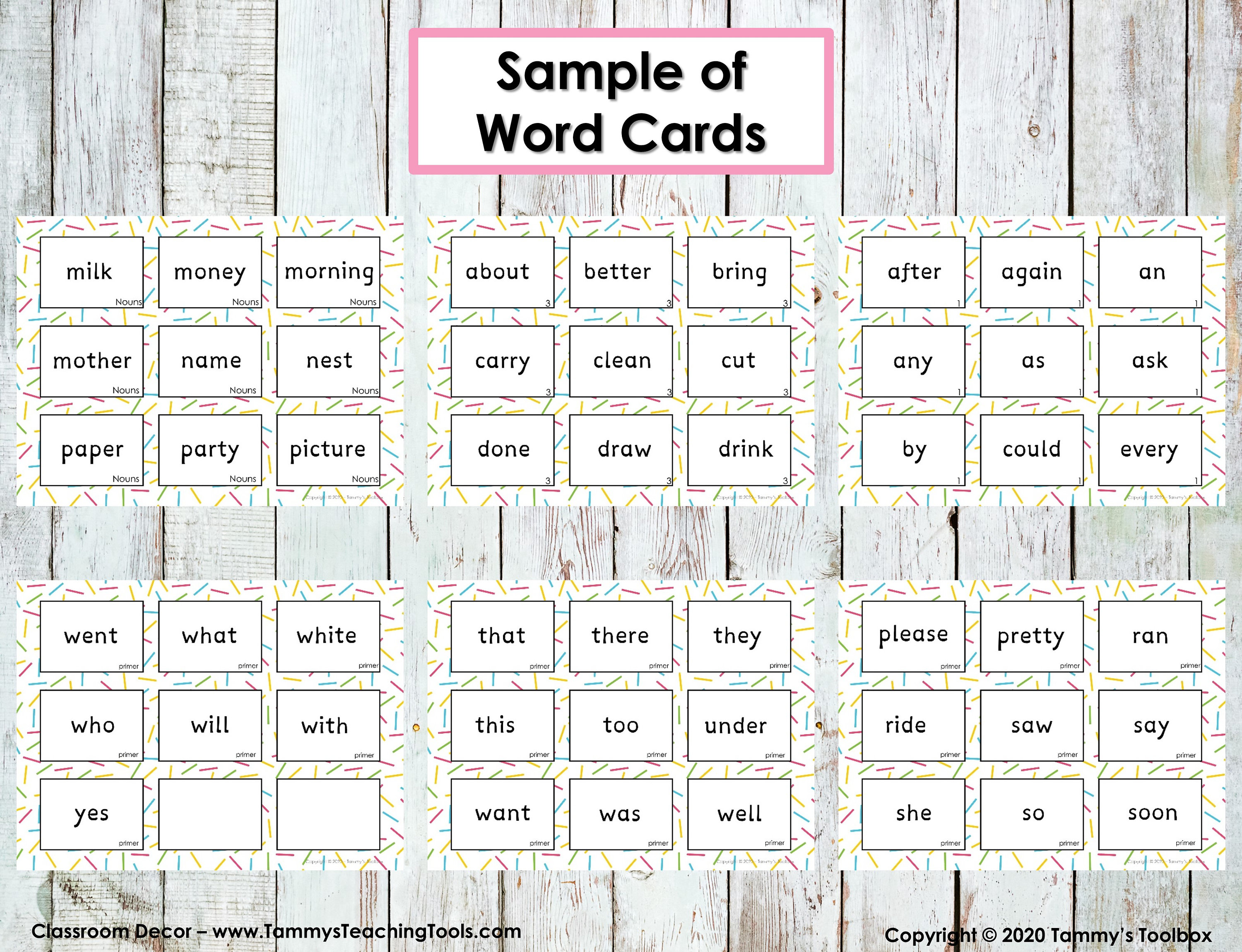 Sight Word and Phonics Word Wall in Donut Theme, Donut Classroom Decor ...
