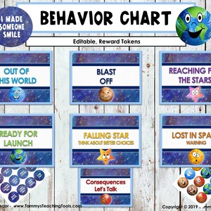 Galaxy Outer Space Classroom Schedule and Management Decor Set ...