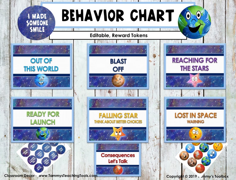 Galaxy Outer Space Classroom Schedule and Management Decor Set ...