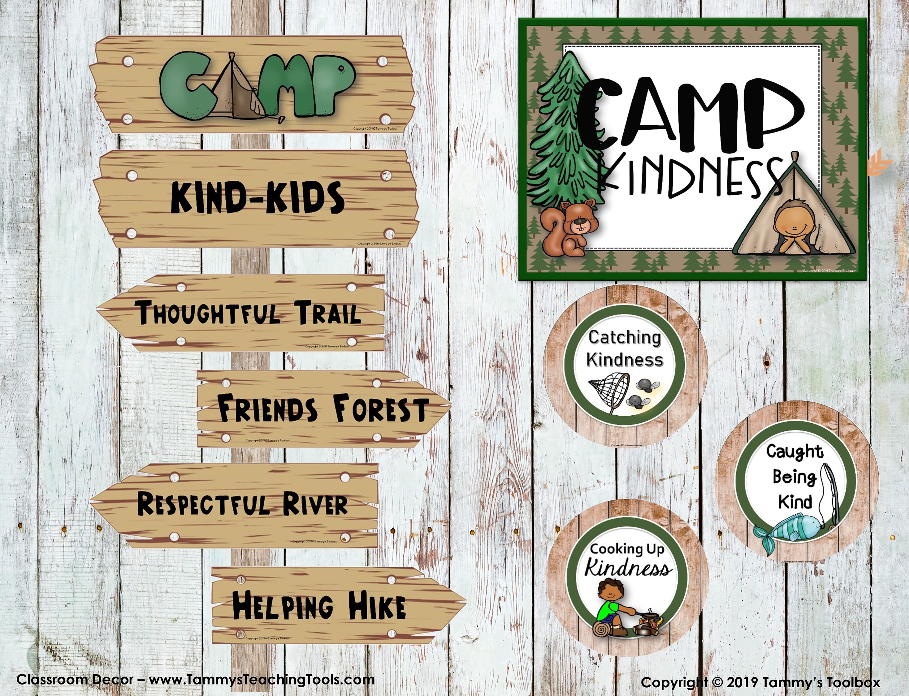 Camp Kindness Activities and Camping Classroom Decor Bulletin - Etsy