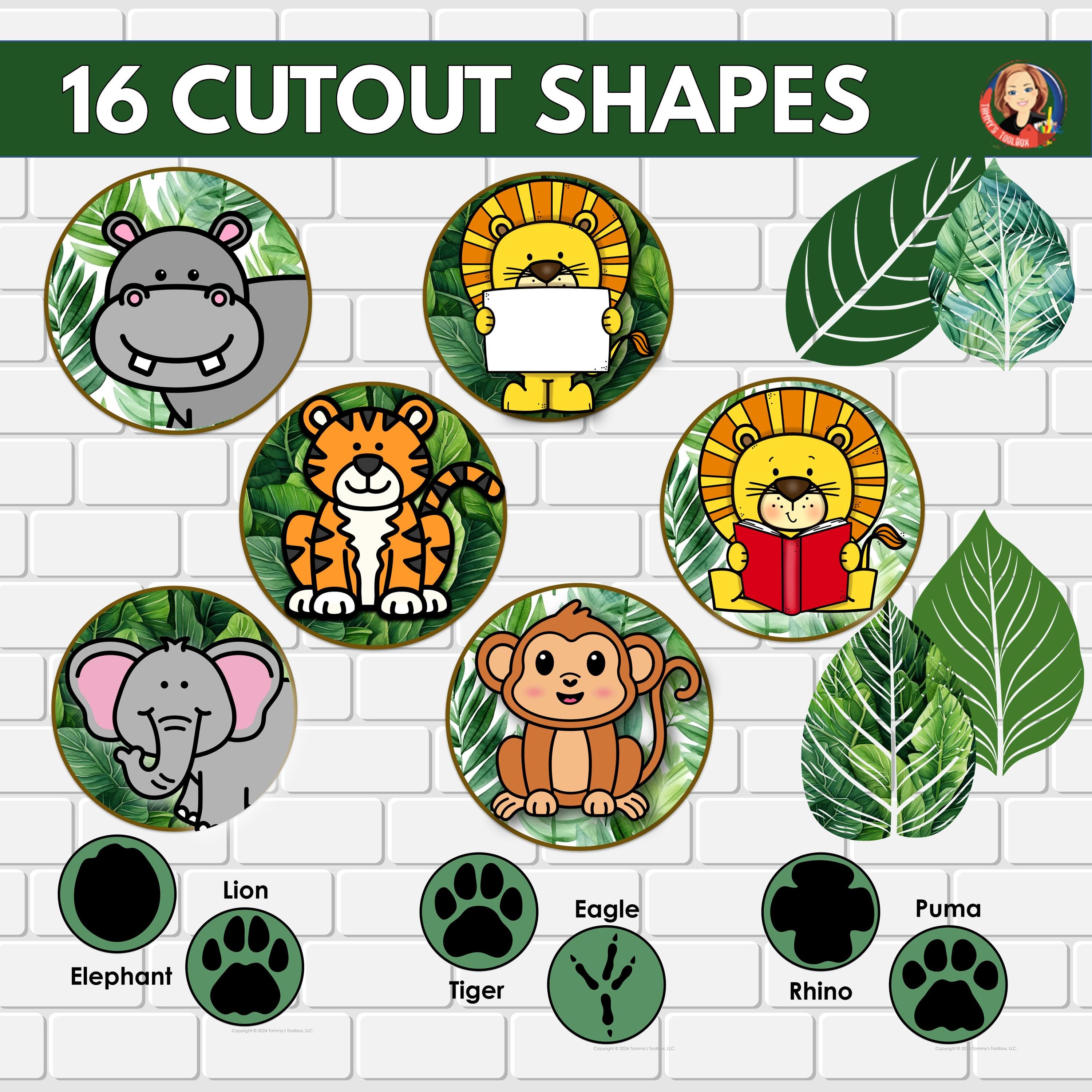 Jungle Safari Classroom Decor Bulletin Board Kit, Safari Bulletin Board ...