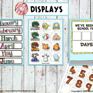 Editable Classroom Calendar in Donut Theme, Donut Classroom Decor ...