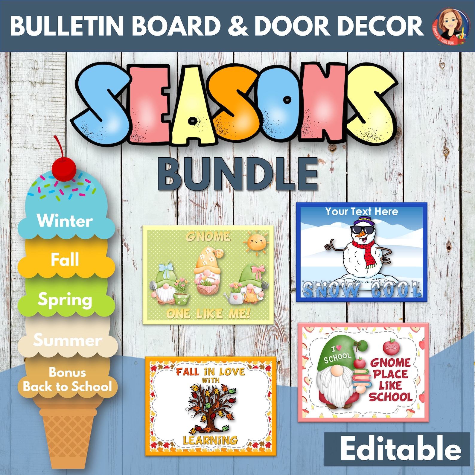 Four Seasons Bulletin Board Bundle for Spring, Summer, Fall, Winter - Etsy