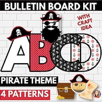 Pirate Bulletin Board Kit, Back to School Sea Boat Treasure Shipwreck ...