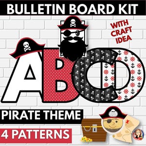 Pirate Classroom Decor Bulletin Board Kit, Bulletin Board Printable ...