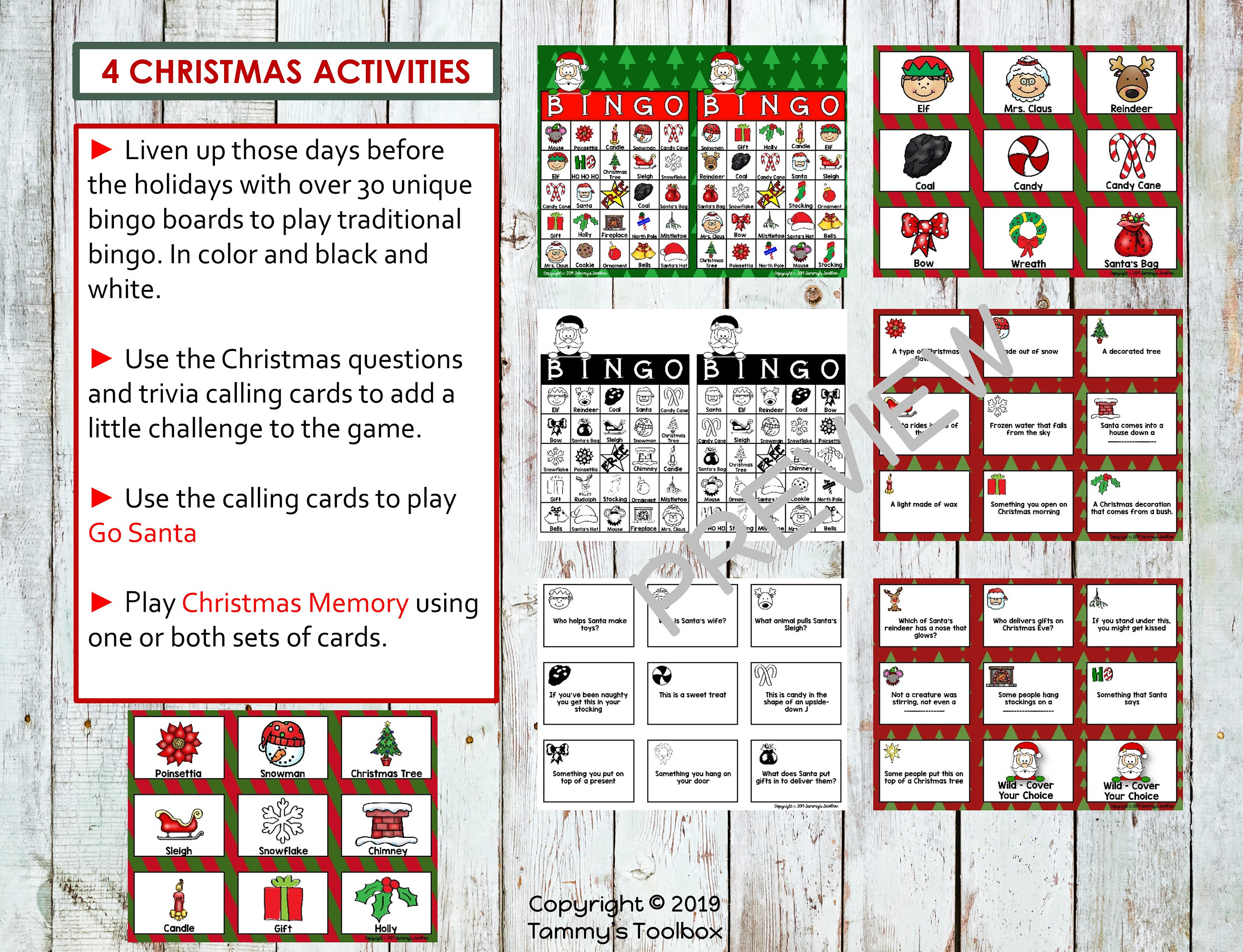 Printable Christmas and Holiday Party Activities Bingo Game - Etsy