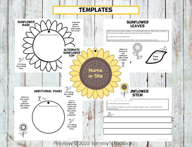 Sunflower Craft, Getting to Know You Writing Display, Sunflower Back to ...