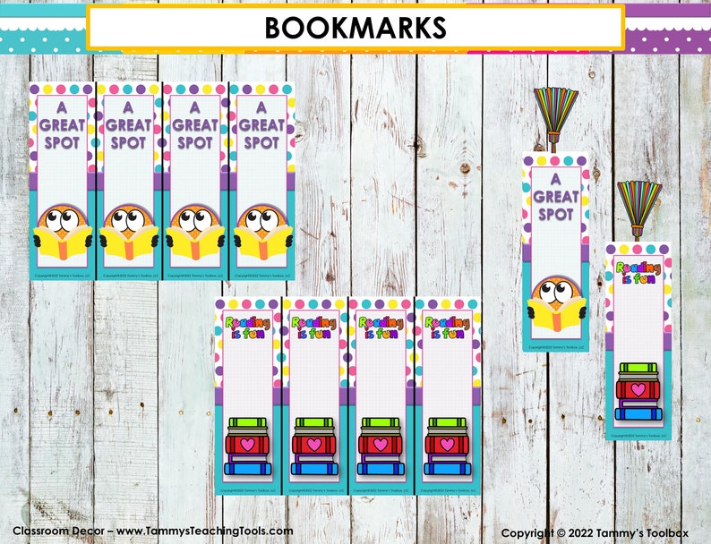 Classroom Library Genre Posters and Book Care in Polka Dots - Etsy
