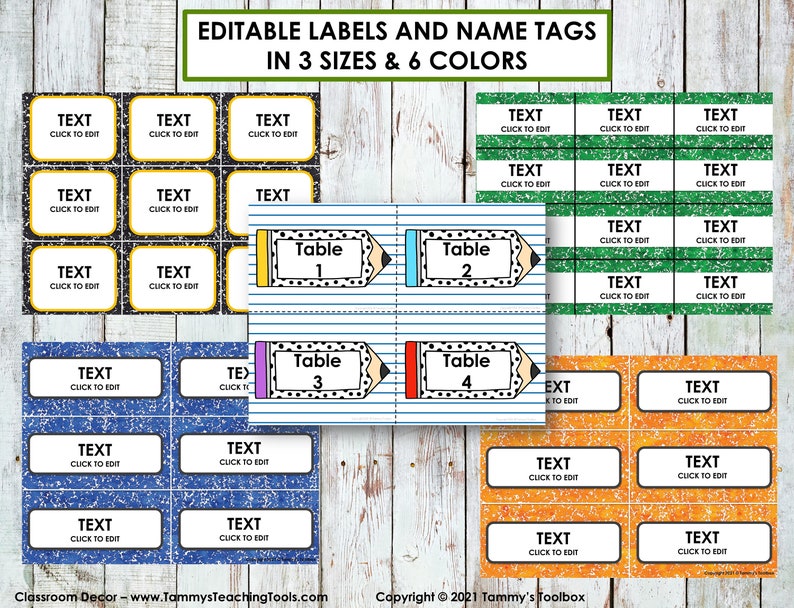 Classroom Decor Bundle in Pencil Theme Editable, Back to School ...