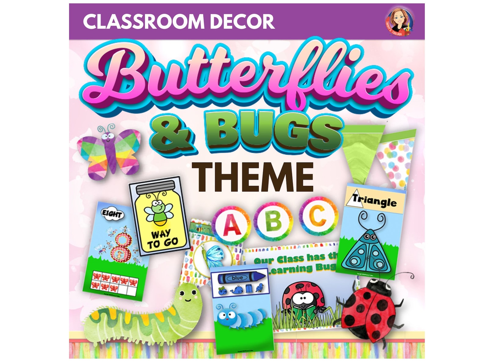 Butterfly Classroom Decor Set, Butterflies and Bugs Theme, Classroom ...