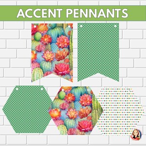 Cactus Classroom Decor Kit: Back to School Bulletin Board Set With A-Z ...