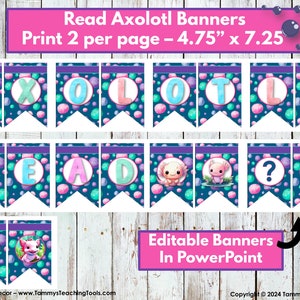 Axolotl Bulletin Board Kit, Classroom Reading Decor, Axolotl ...
